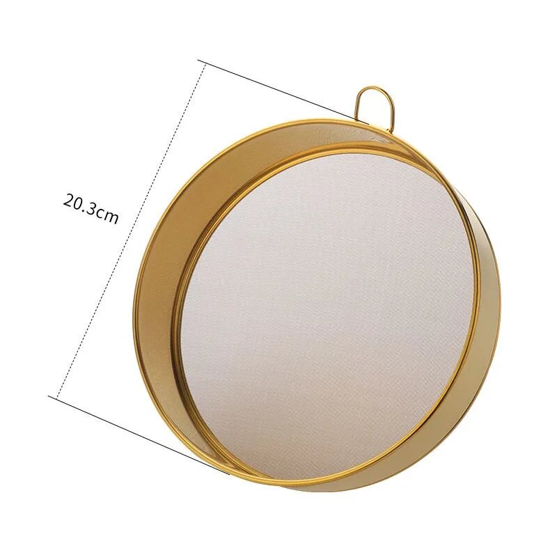 Сито, нержавеющая сталь, золотое, круглое, мытье в посудомойке, петля для подвешивания, 20 см