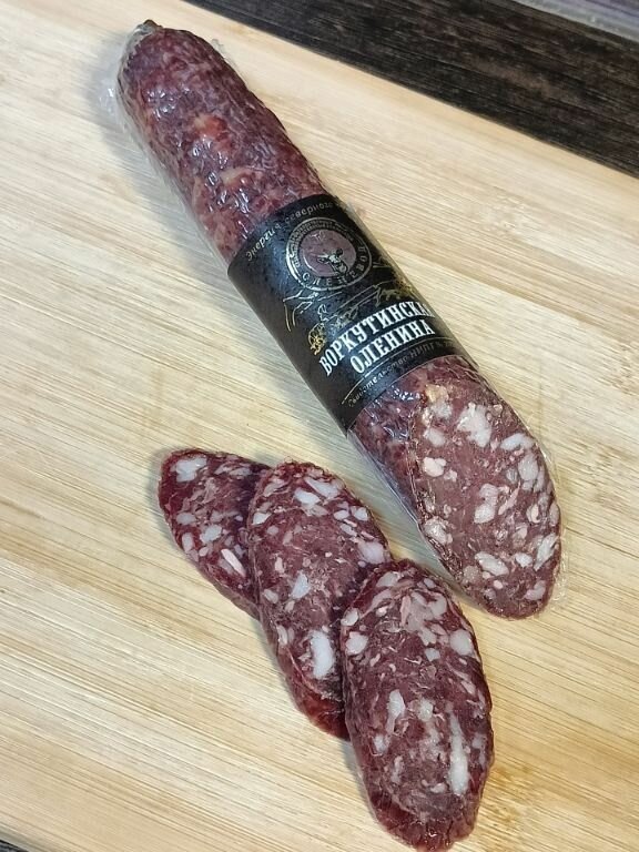 Колбаса сырокопченая из оленины "Заполярная" 200г