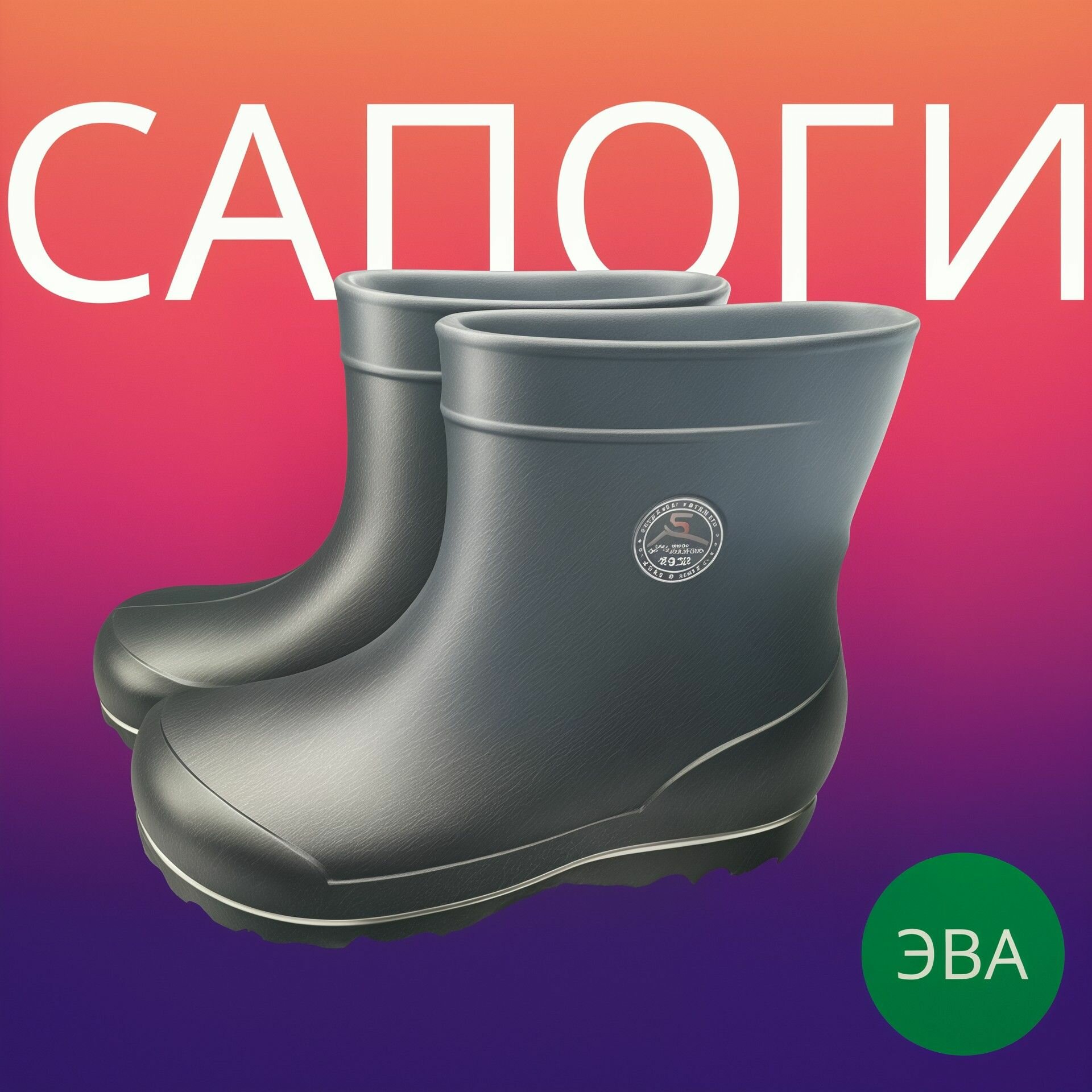 Сапоги резиновые короткие ЭВА