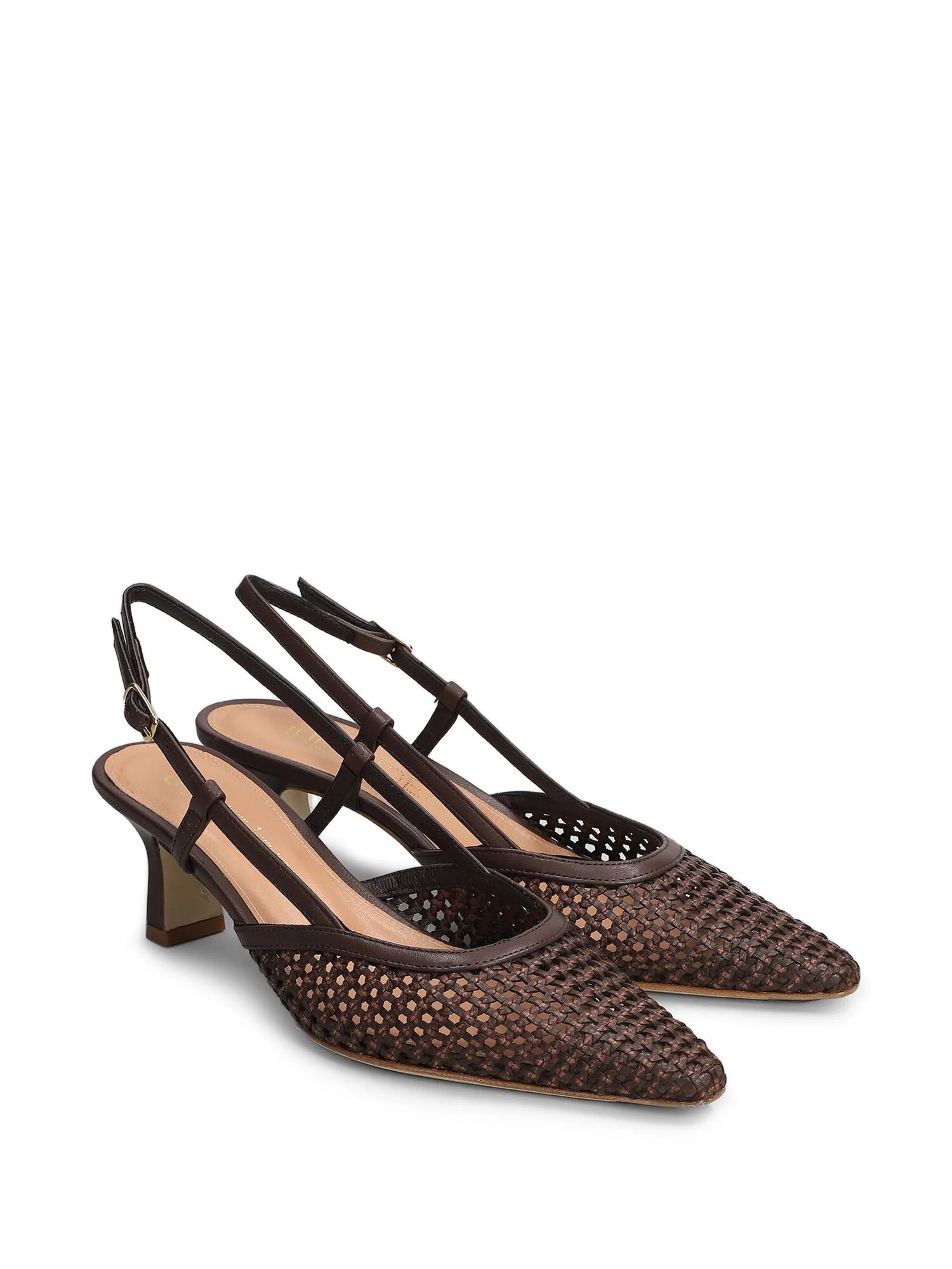 Туфли Julie Dee Woven slingback pumps, размер 40, brown — фото 1