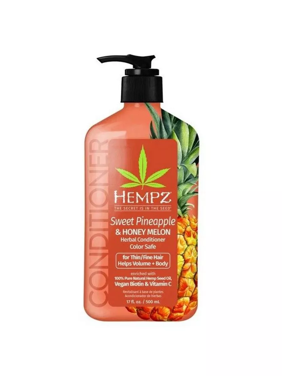 Кондиционер Hempz Sweet Pineapple & Honey Melon растительный для придания объёма, Ананас, Медовая Дыня, 500 мл
