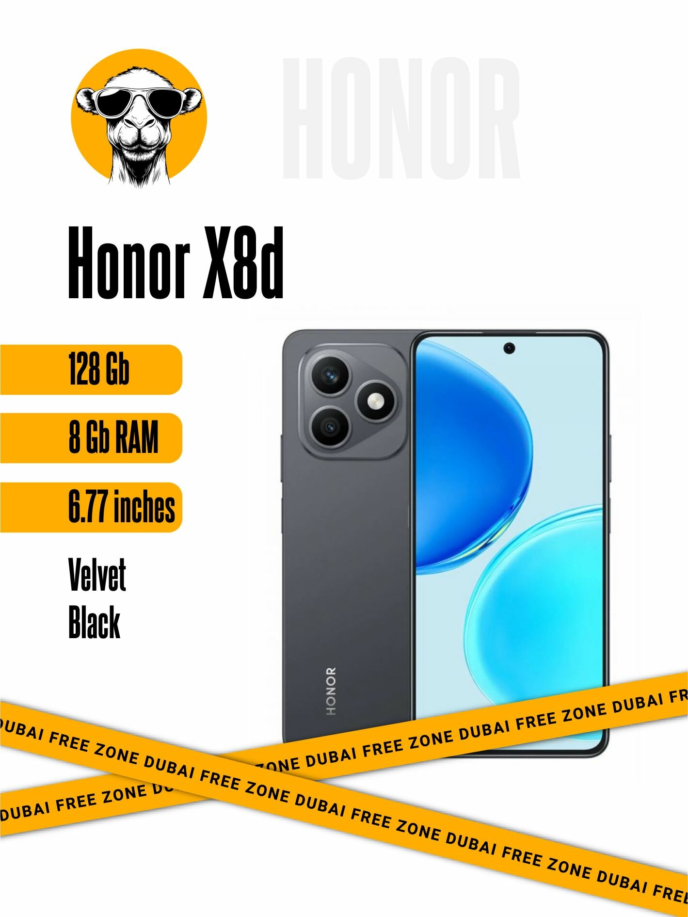 Смартфон Honor X8d 8/128Gb Velvet Black