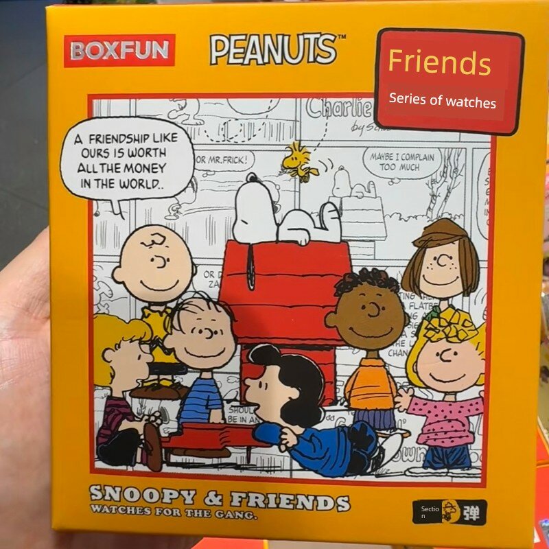 Оригинальные часы-сюрприз Snoopy and Friends, товары по коллаборации с серией Friends, детские наручные часы для