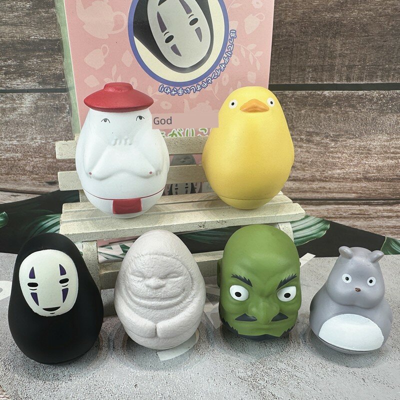 Аниме-фигурка Тоторо из студии Хаяо Миядзаки (Studio Ghibli), милый зонтик-кукла, коллекционная модель, сюрприз-бокс,