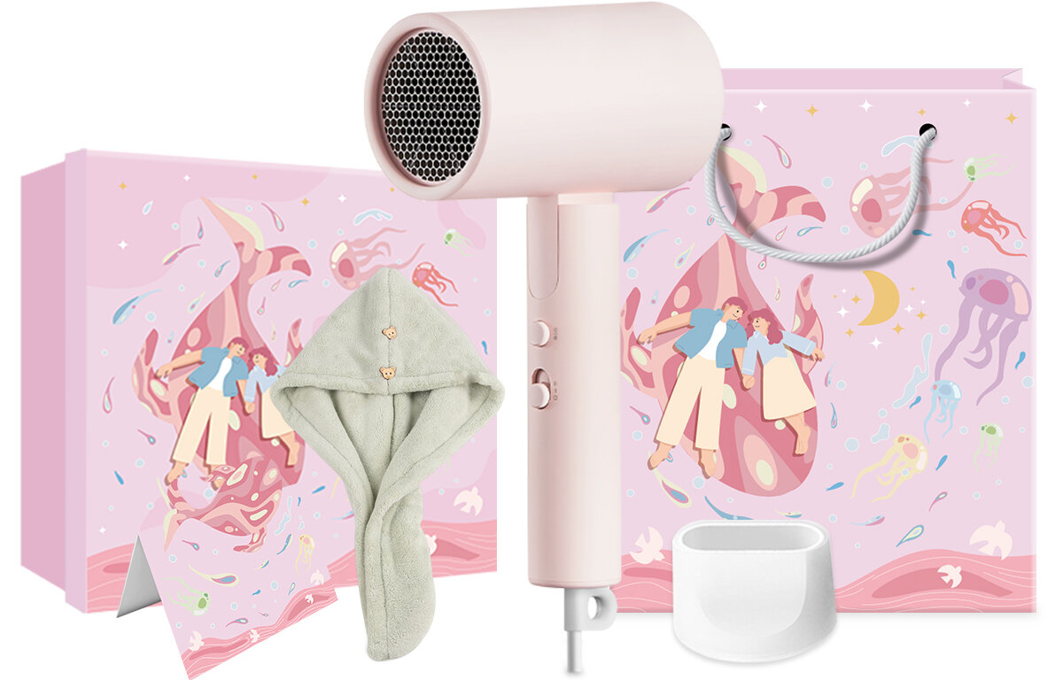 Фен унисекс Xiaomi H101 Pink Valentine's Day Hair Care Box