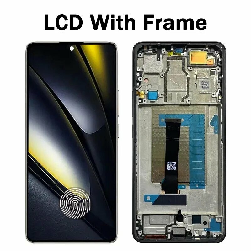 6.67" Новый AMOLED для Poco F6 24069PC21G LCD дисплей сенсорный экран с рамкой, зеленый