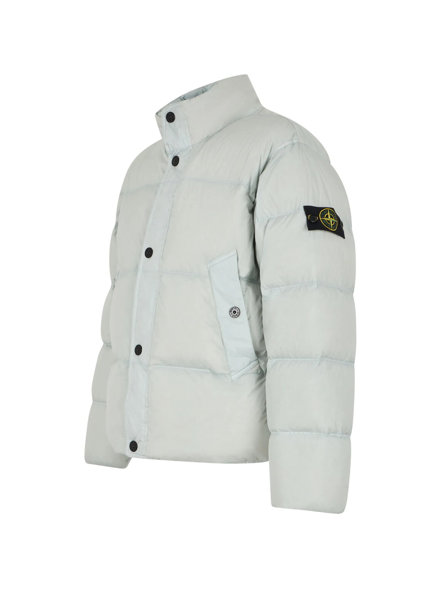 Куртка Stone Island Compass-badge quilted jacket, размер M, blue — фото 1