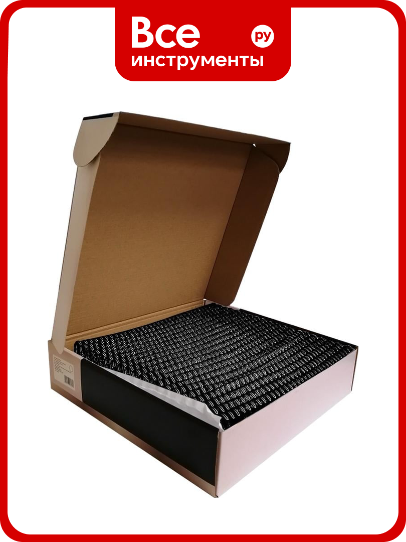 Металлические пружины Office Kit d 12.7 мм (1/2), черные, 100 шт. OKPM12B из высокопрочного стали для переплетов