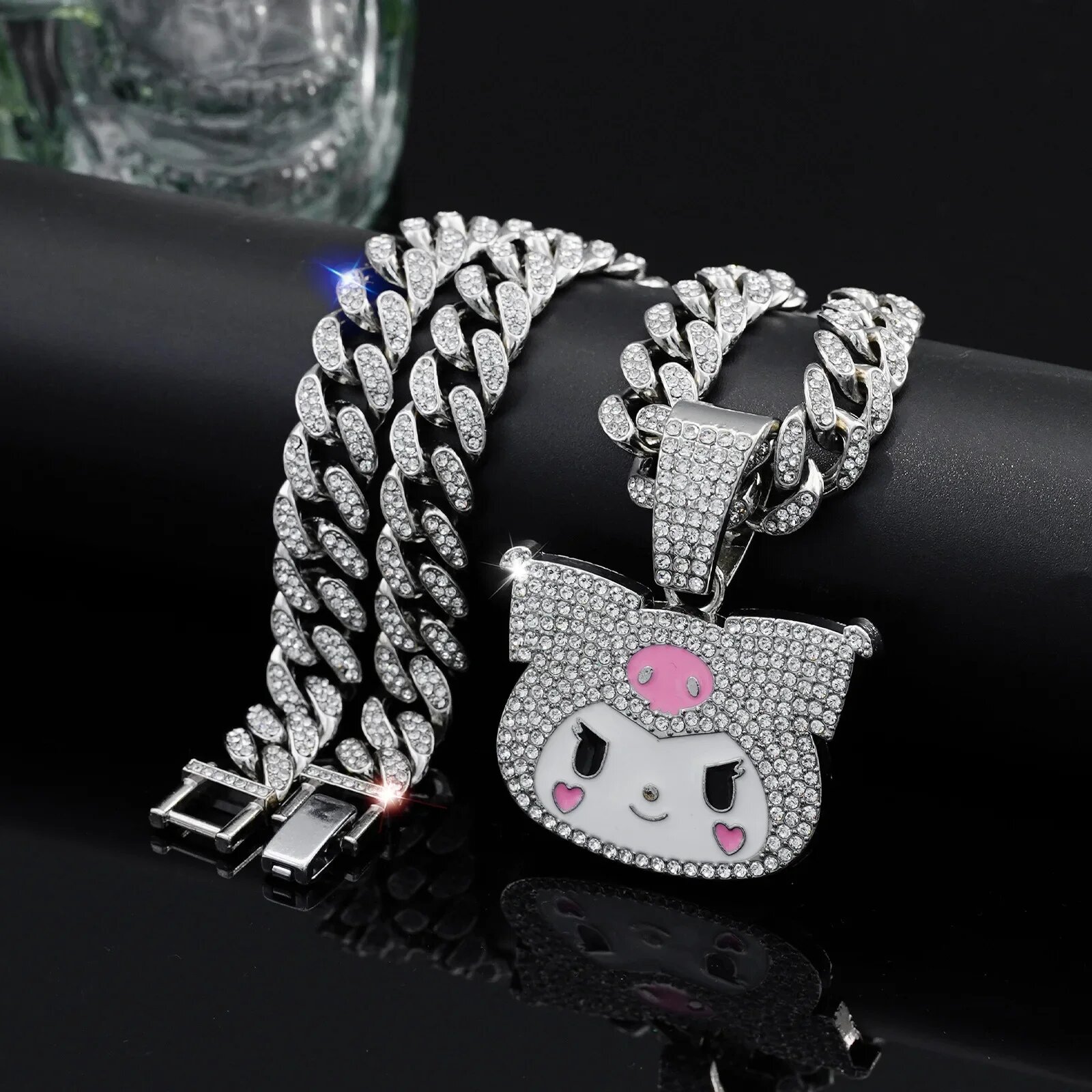 Милое колье Hello Kitty, в стиле аниме, очаровательное украшение с подвеской, длинное многослойное колье для женщин, в европейском и американском стиле.