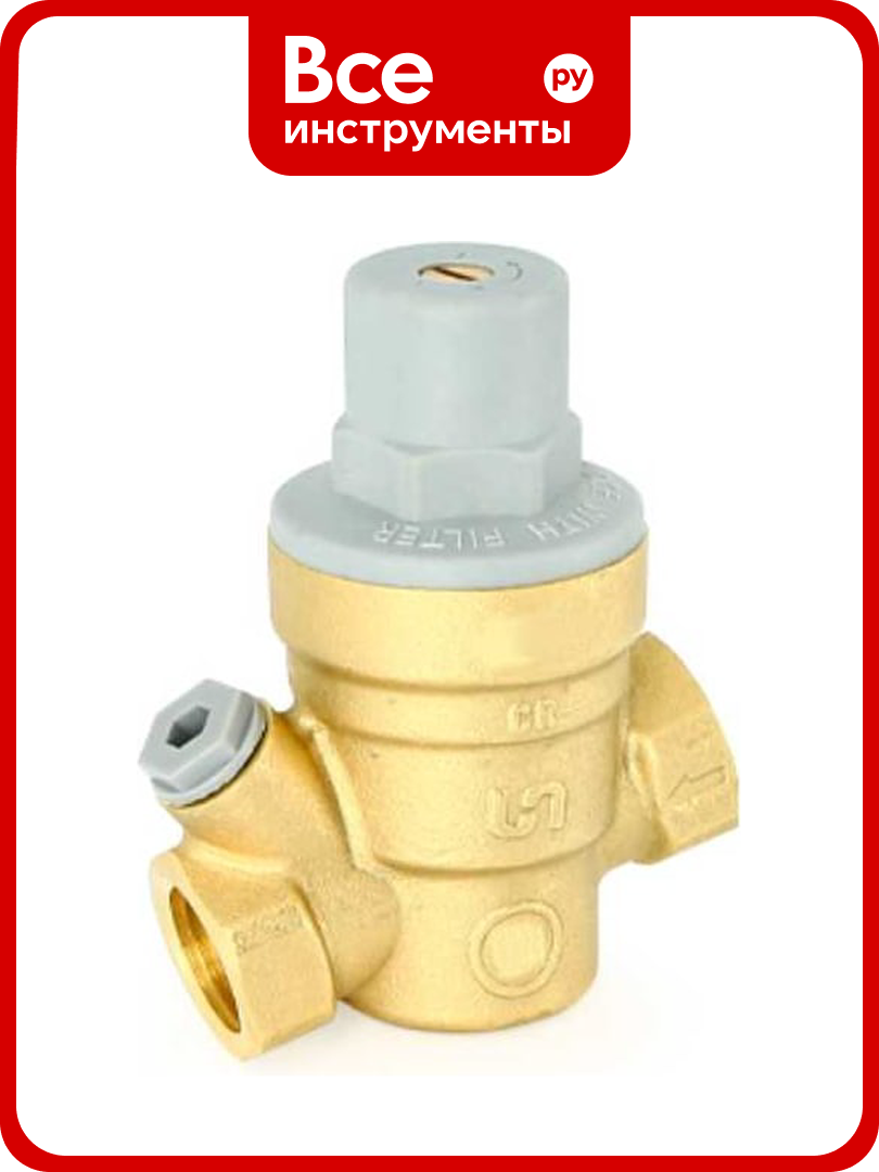 Редуктор давления мембранный Uni-Fitt 1/2" В, 1-6 бар, PN16 с отверстием под радиальный манометр