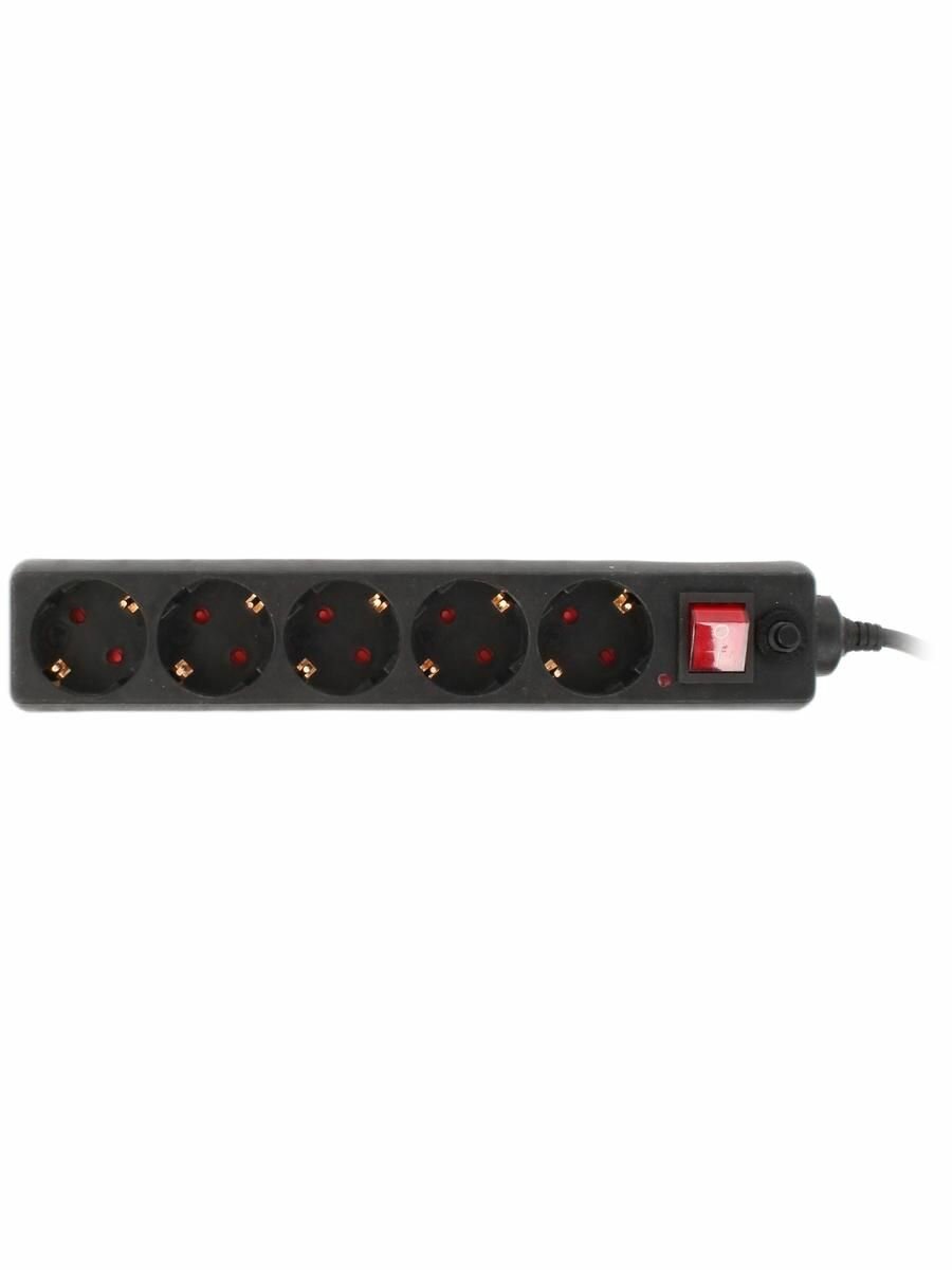 Сетевой фильтр Doffler "SP 4015-5B", 5 розеток, длина кабеля 5 м, черный