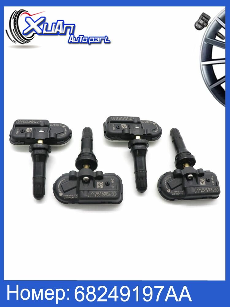 68249197AA TPMS Датчик давления шины 434 МГц Подходит для Dodge Ram 1500/2500/3500/4500/5500 1500 CLASSIC 3500 DRW Jeep Cherokee, 68157568AA 68157568AB 68239720AA 68239720AB 68239720AC 68249200AA