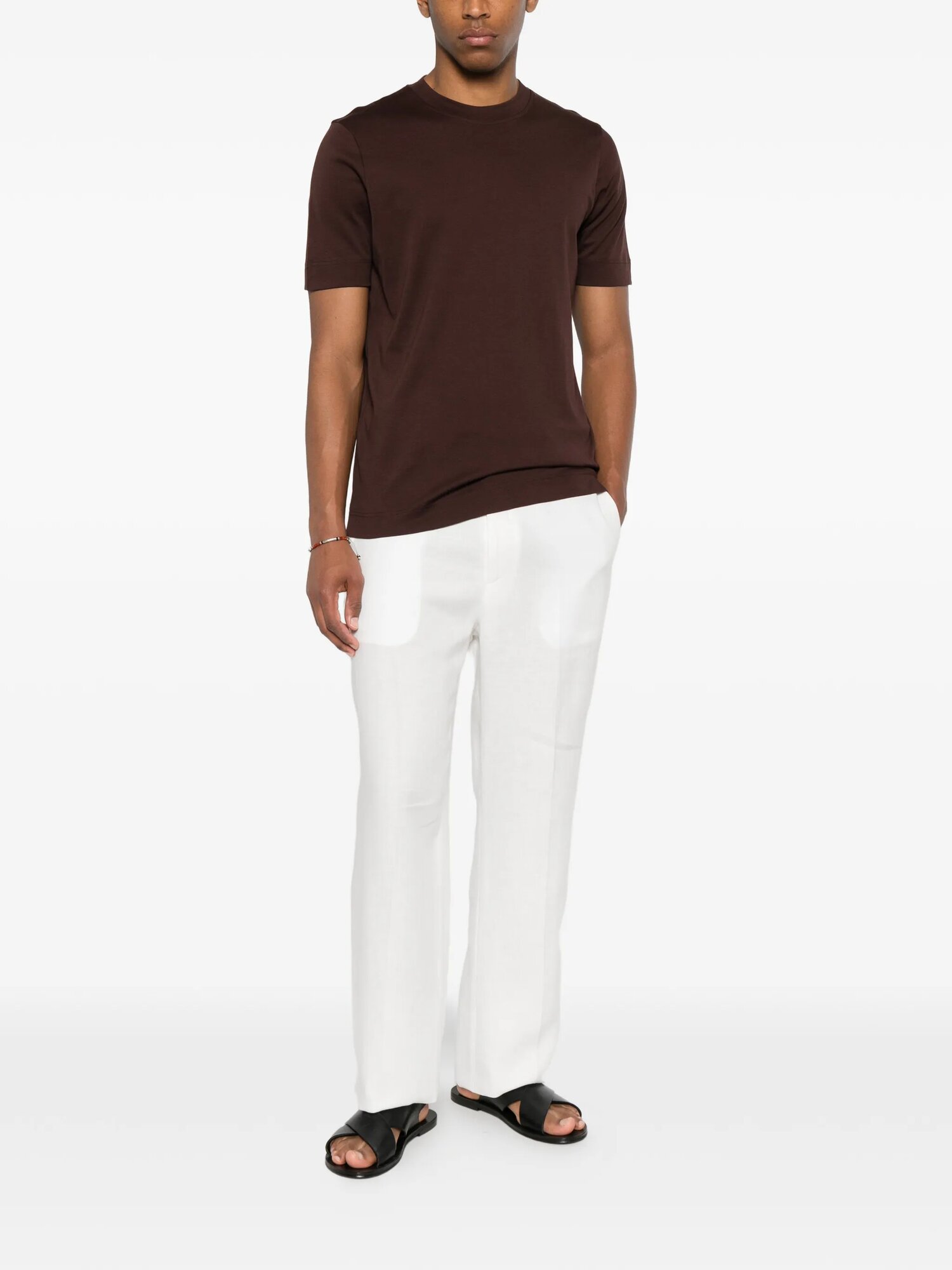 Футболка SAPIO Crew-neck T-shirt, размер 48, brown — фото 1