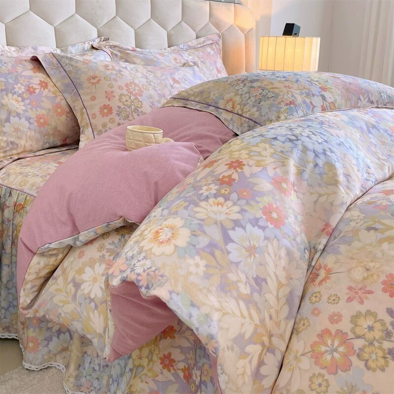 (Baolilai Home Textiles) Новая коллекция 2025 года: приятный для кожи и комфортный комплект из четырех предметов из