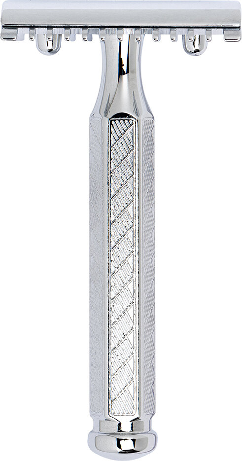 MERKUR Solingen Cтанок Т-образный для бритья 41C, глянцевое хромированное покрытие T-Shaped Shaving 41C Chrome 30ml