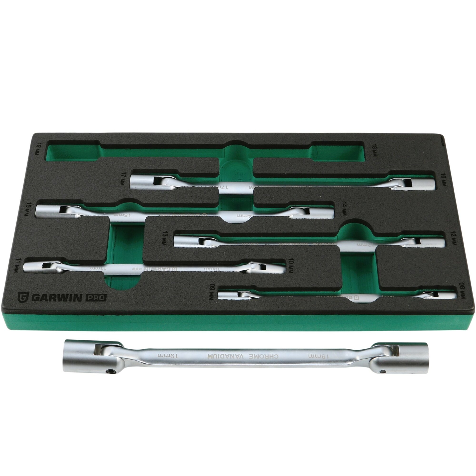 GARWIN PRO 645635 Набор ключей торцевых шарнирных 6-19 мм, 6 пр. в ложементе EVA