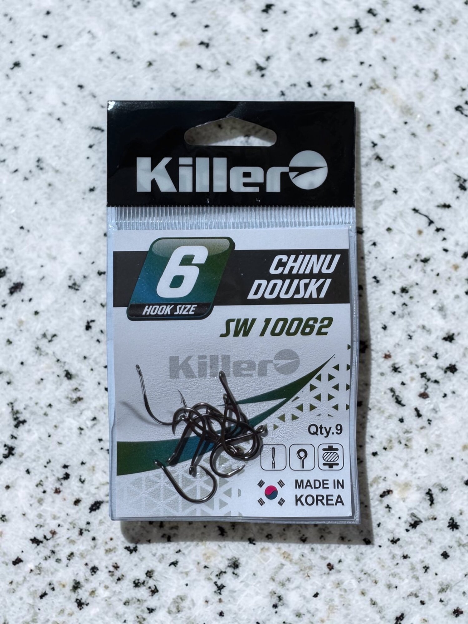 Крючок рыболовный Killer Chinu Douski #6 SW-10062 9 шт. для силовой ловли трофейной мирной рыбы