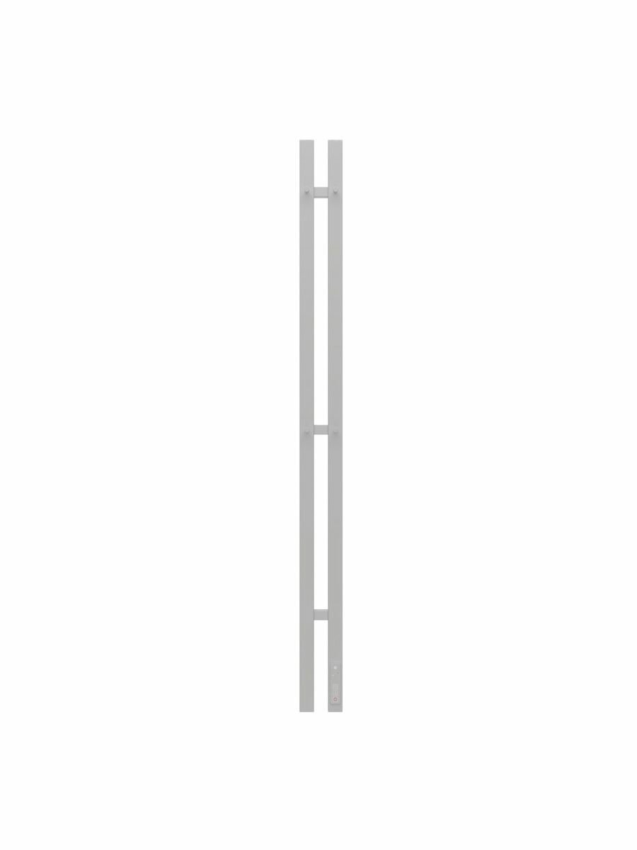 Полотенцесушитель стойка электрический Ral 9003 белый TERMINUS (Терминус) DUO профиль 90х1200 мм, гарантия 2 года, правое подключение