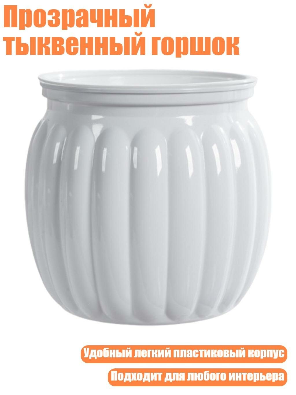 Прозрачный тыквенный горшок, 03