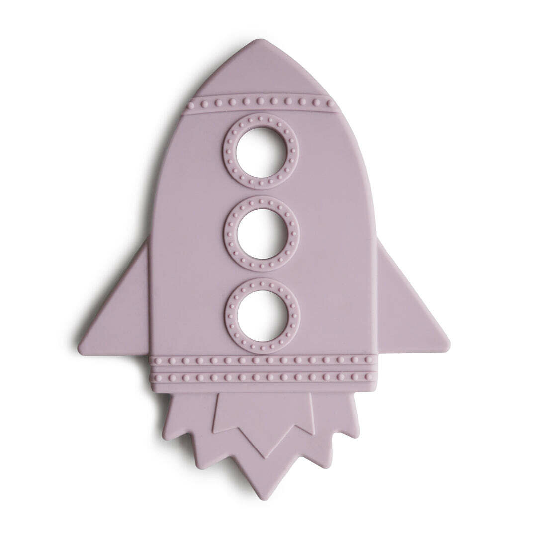 Прорезыватель для зубов MUSHIE Rocket Lilac, ракета, силикон, 0-12 мес, сиреневый