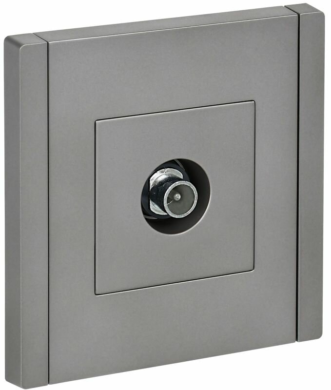 Розетка TV проходная FORTE&PIANO FP529 сталь IEK FP-A10-P-K46