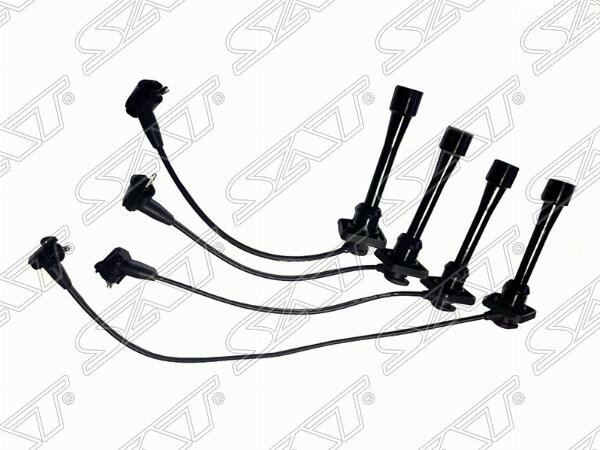 Провода высоковольтные SAT ST-90919-22381 TOYOTA 4A/7A-FE 96- квадратные резиновые
