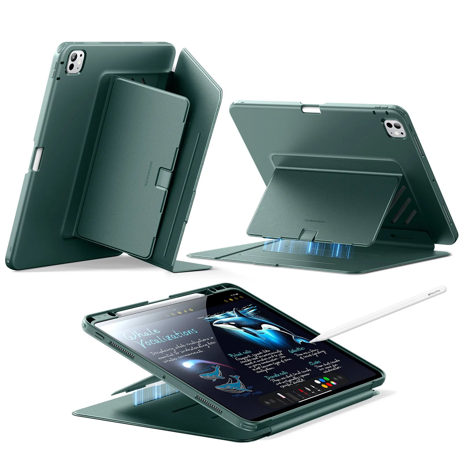 Зеленый складной чехол-книжка ESR для iPad Air