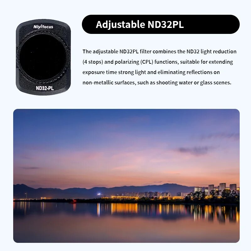 ND32-PL фильтр NiYi для DJI OSMO Pocket 3/4, AD
