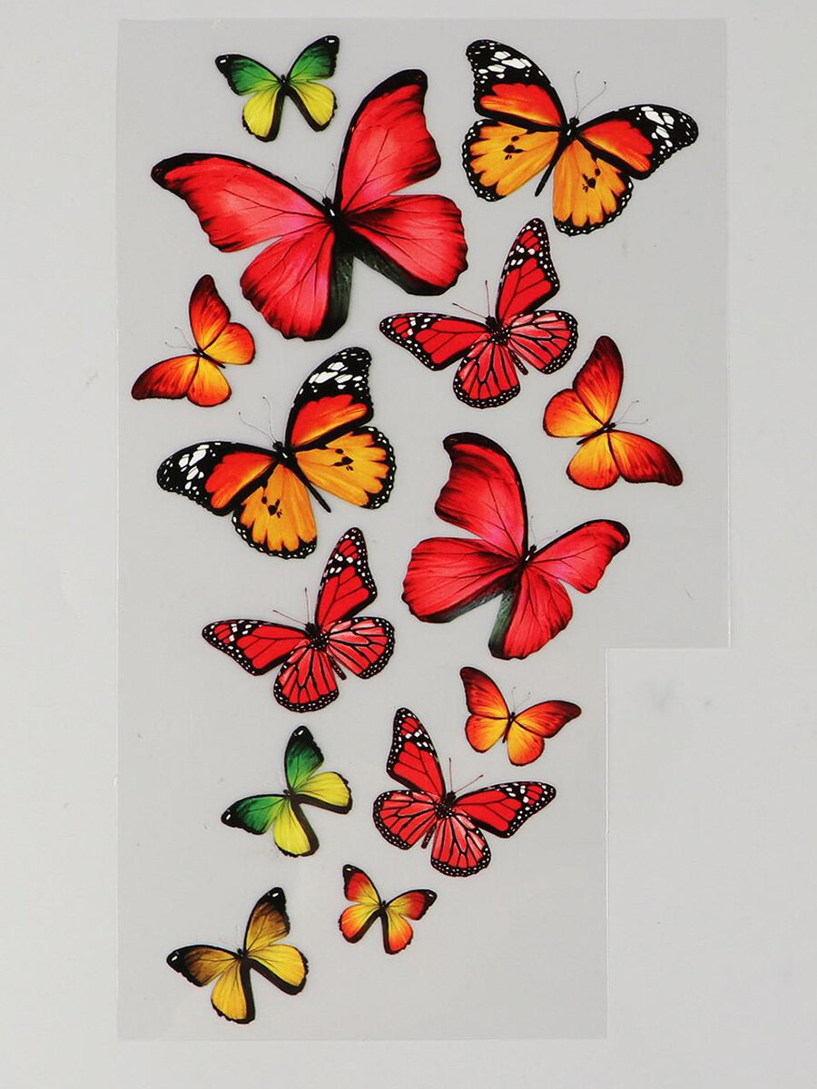 Термотрансфер "Бабочки ", 11*19,5 см