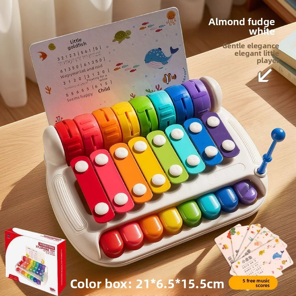Детский ксилофон 8 тонов, Almondfudge White