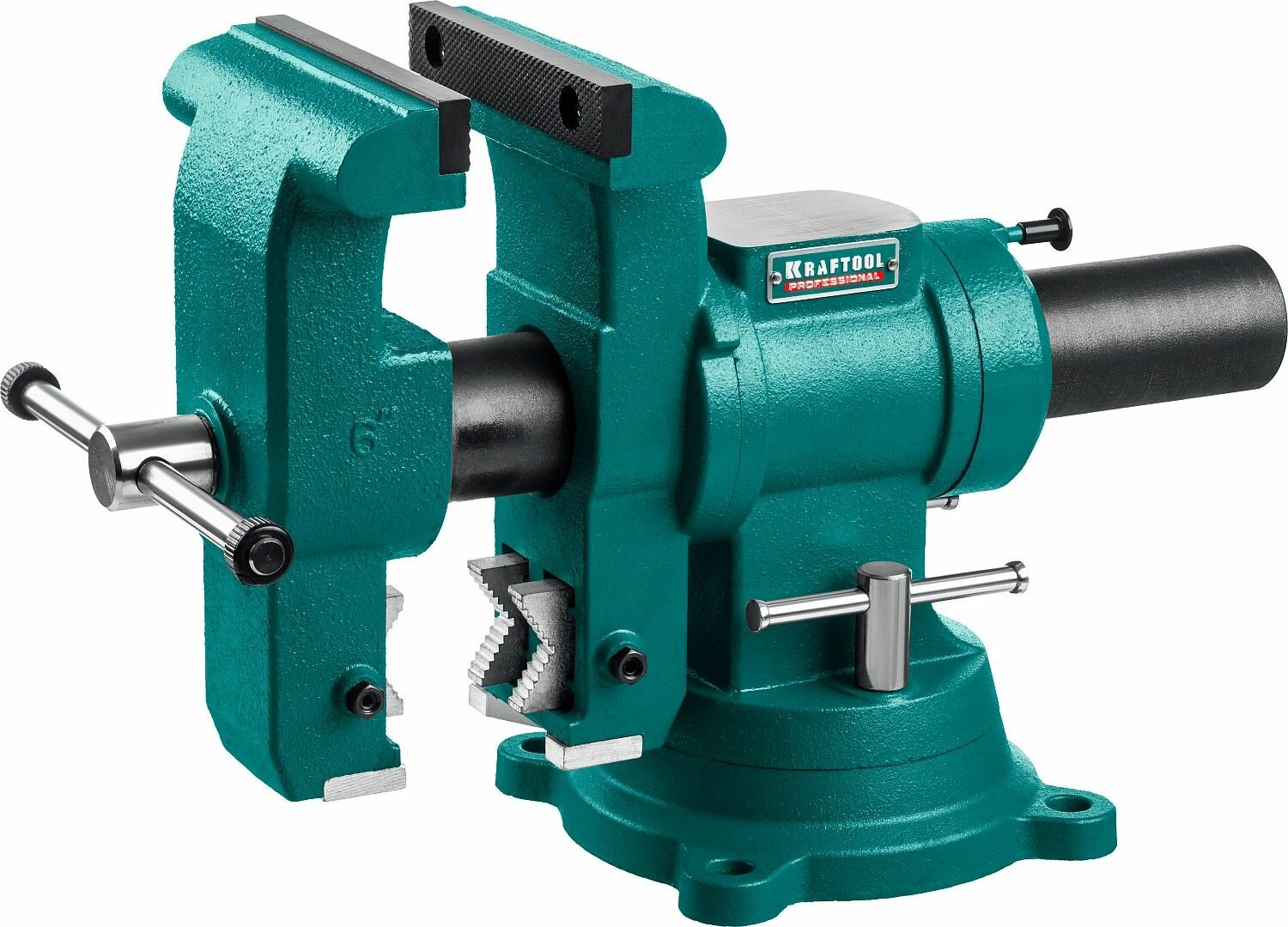 Стальные слесарные тиски KRAFTOOL 3D-STEEL 32704-150