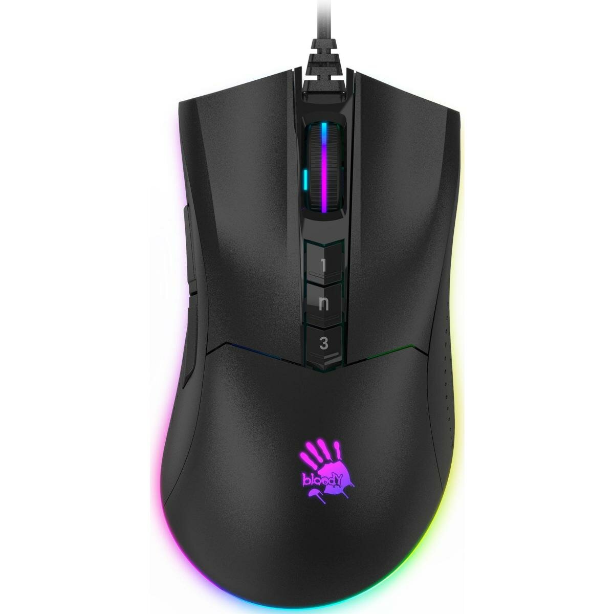Мышь проводная A4TECH Bloody P90s черный оптическая игровая USB P90S STONE BLACK