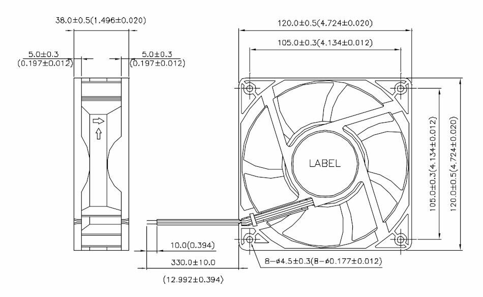 Вентилятор Delta Electronics AFB1212SHE — фото 1