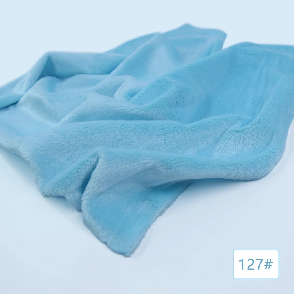 Голубая плюшевая ткань 127, 45x50 см
