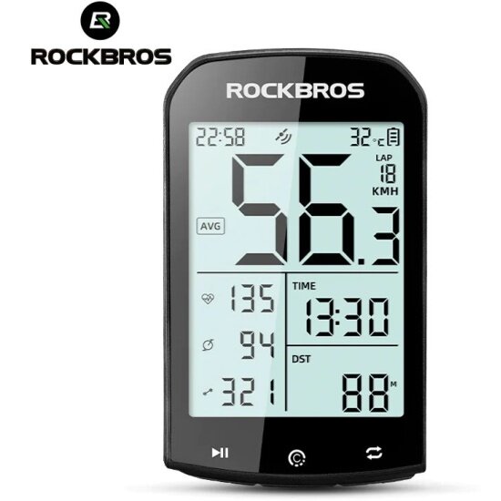 Rockbros Велокомпьютер M1 smart GPS, 25 функций.