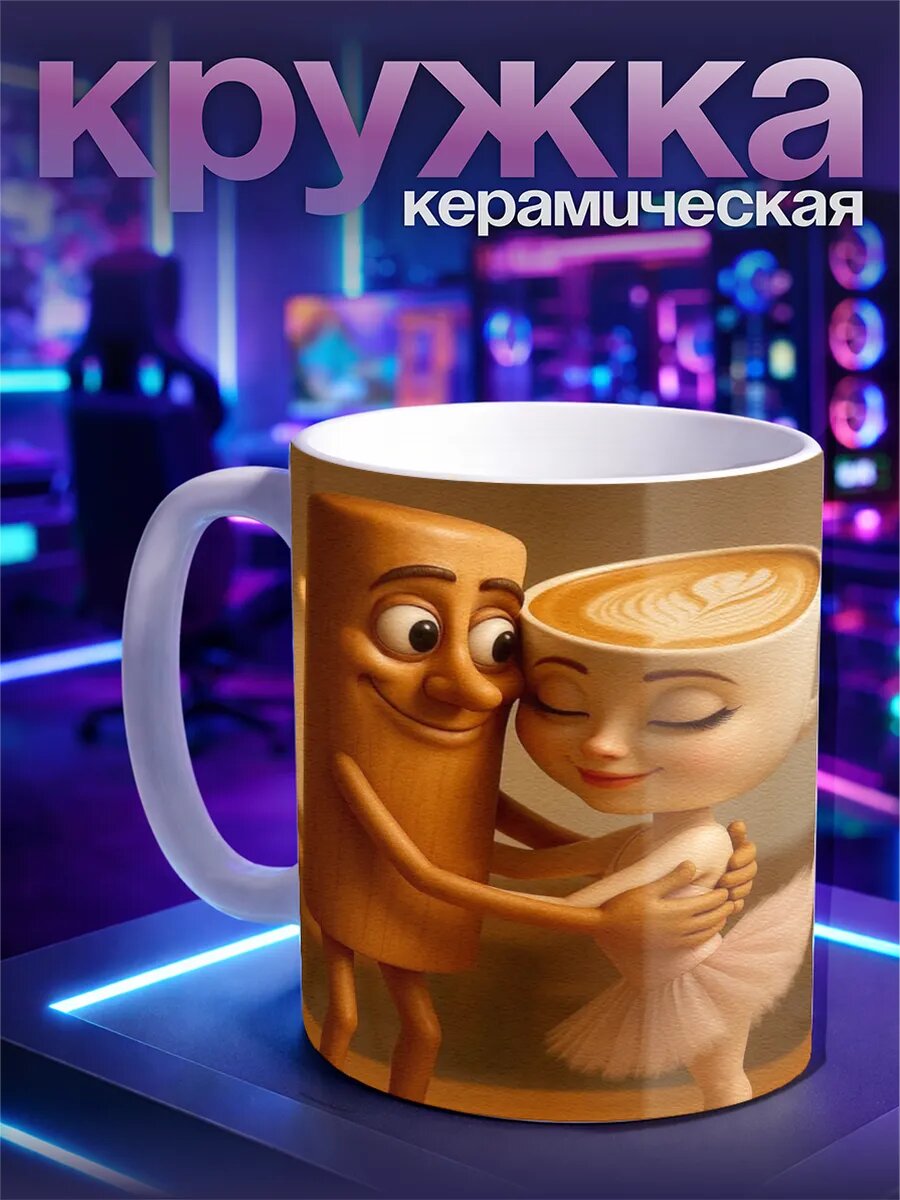 Кружка мем брейнрот Тун Тун Сахур Балерина Капучина