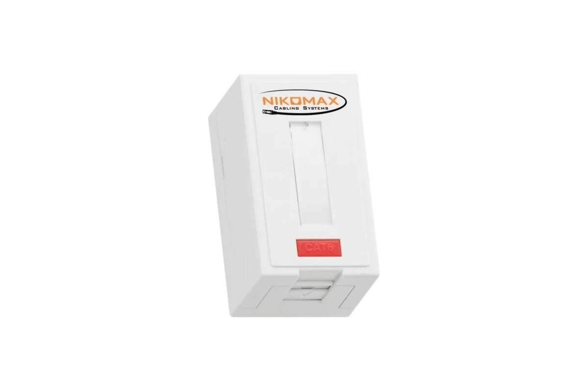 Корпус настенной розетки Nikomax NMC-MB1P-ST-WT