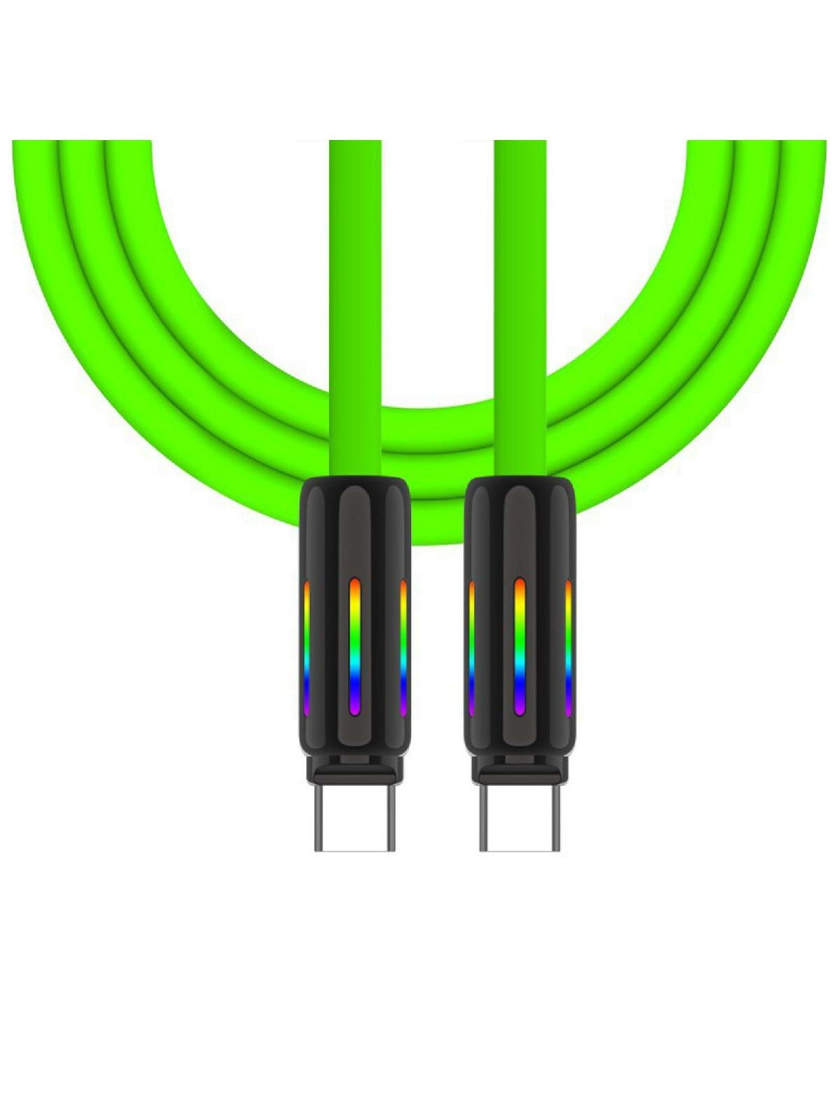 Гибкий силиконовый кабель для быстрой зарядки 100 Вт 240 Вт 2 USB C для смартфонов и планшетов