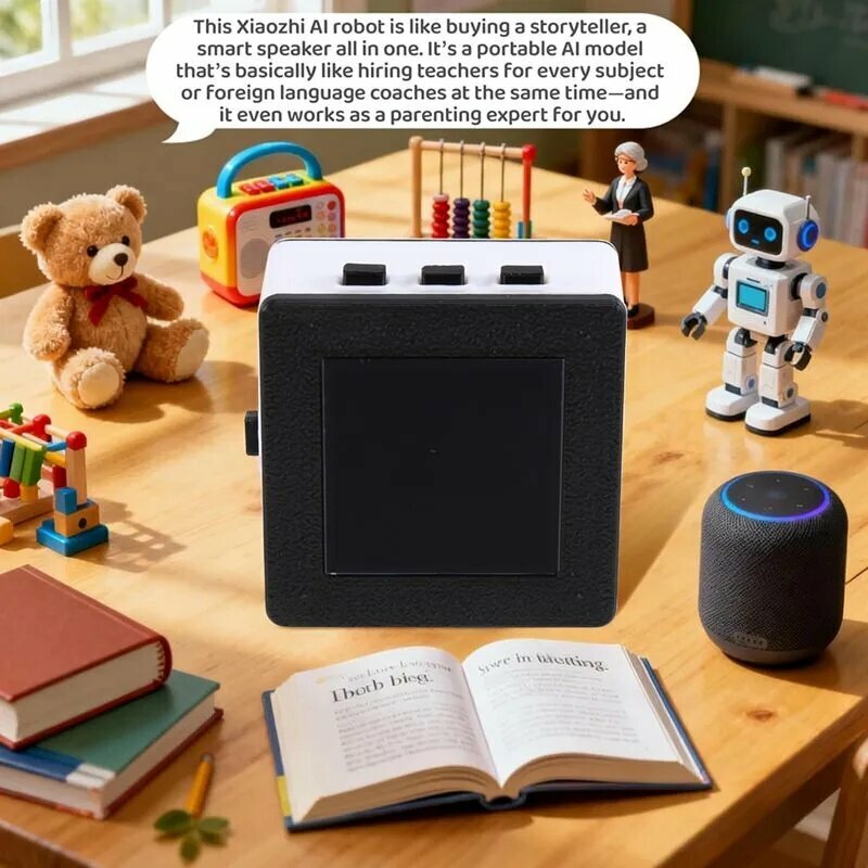 Комплект DeepSeek XiaoZhi AI Voice Chat ESP32-S3 с 1,54-дюймовым TFT-дисплеем, черный.