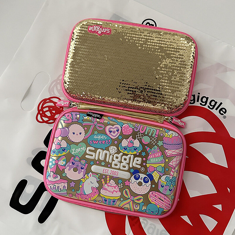Пенал Smiggle с блестками, лимитированная серия 15 лет, золотой