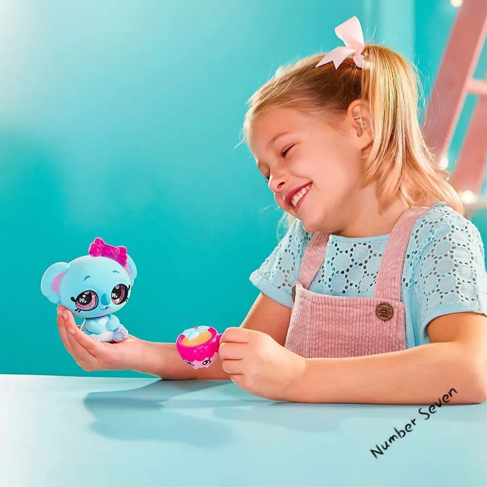 Кукла Kindi Kids Show 'n' Tell Pets Белла Боу, сиреневая, 14 см, пластик ABS, с аксессуаром Shopkin — фото 1