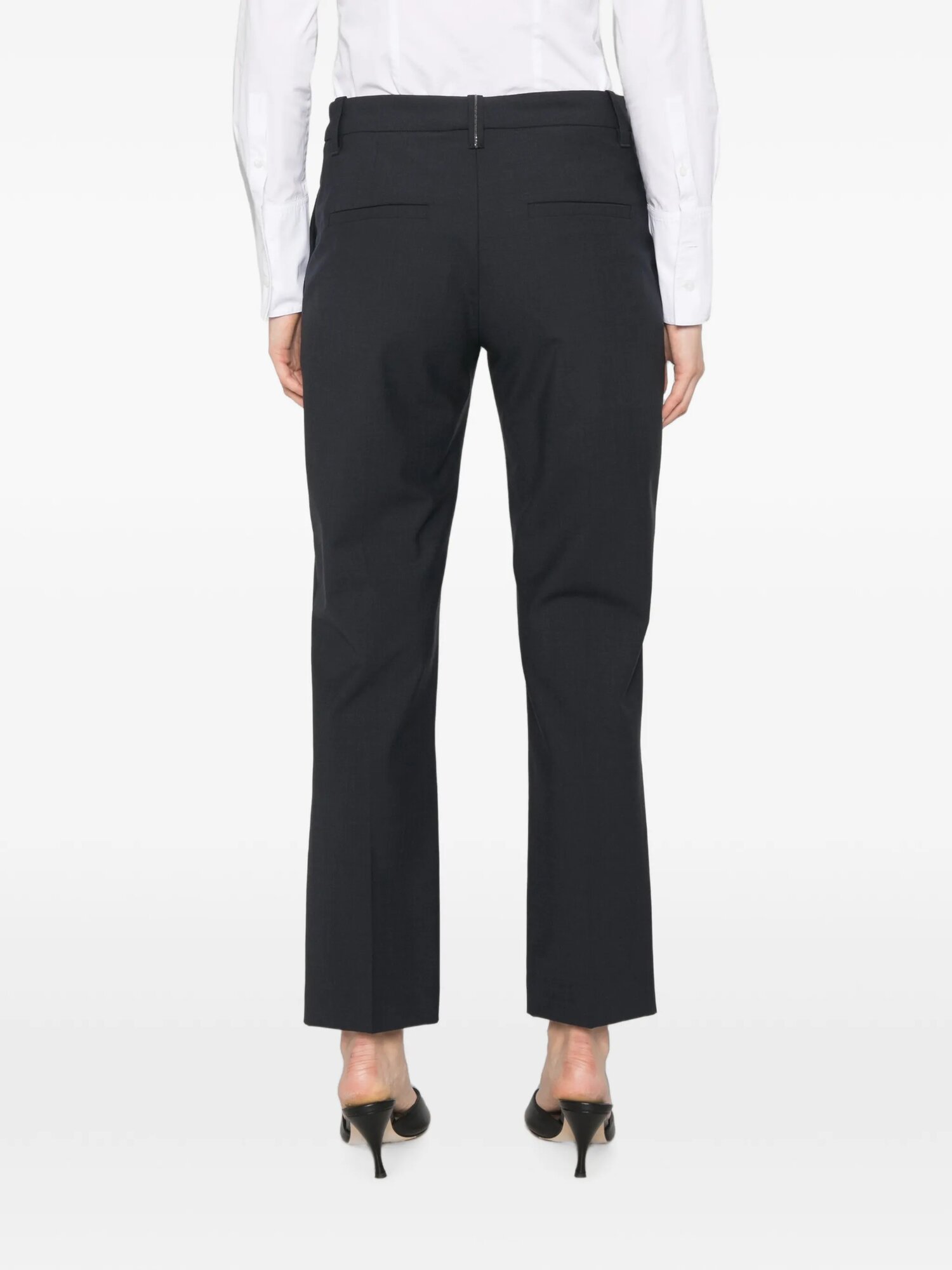 Брюки BRUNELLO CUCINELLI Pressed-crease wool trousers, размер 40 — фото 1