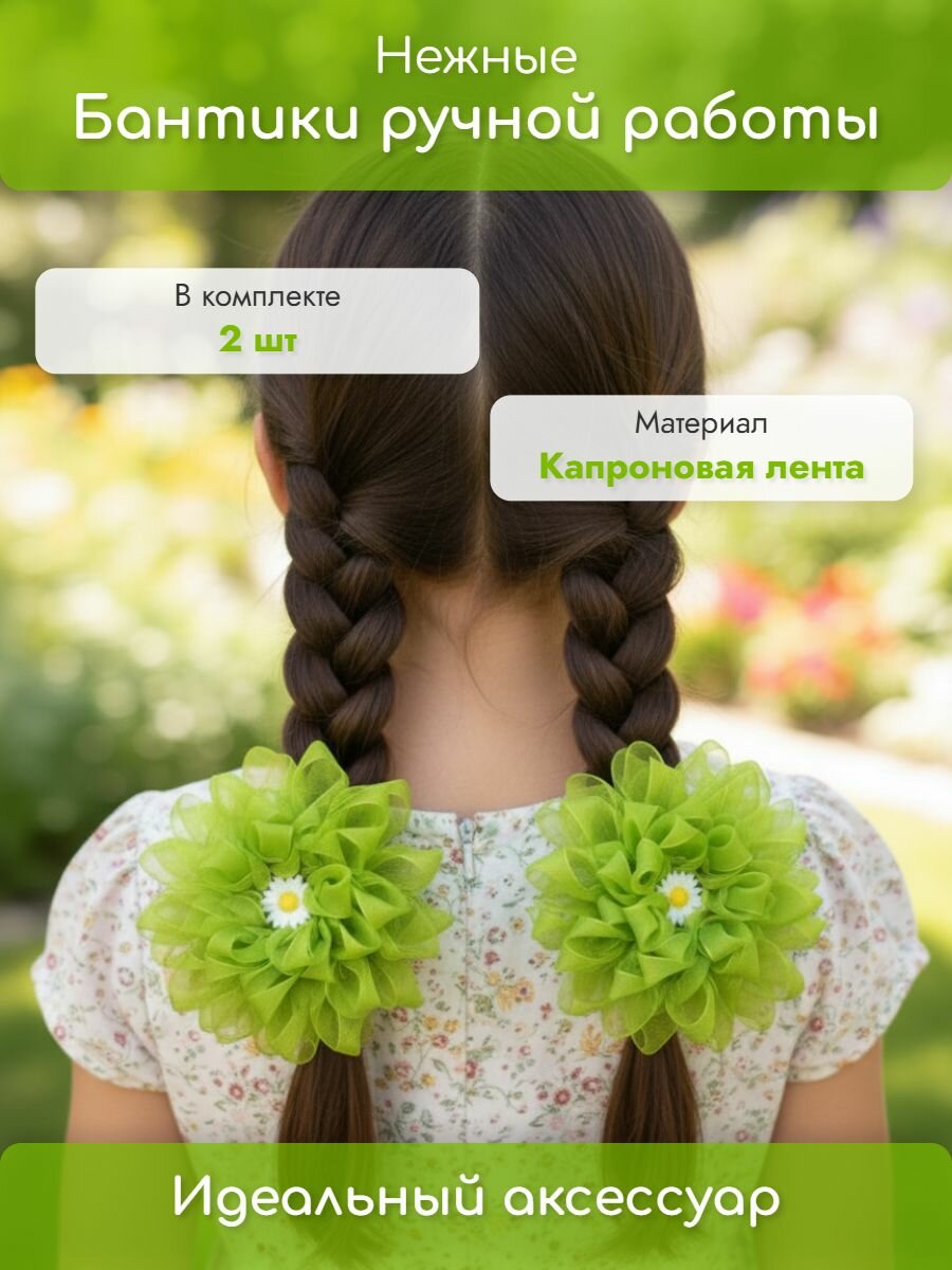 Бант-резинка "Ромашка", 2 шт.