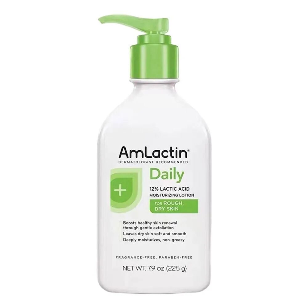 Увлажняющий лосьон AmLactin с 15% молочной кислотой и церамидами для сухой шелушащейся кожи, 225 г