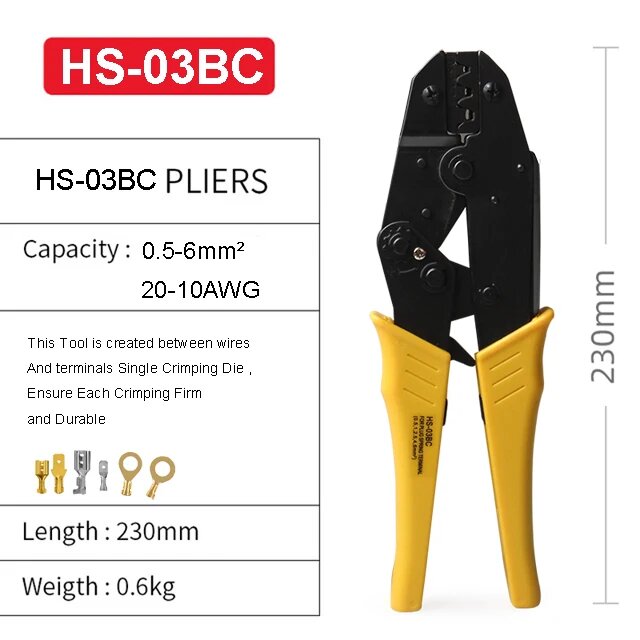 Обжимные плоскогубцы CNZG HS-03BC для кабельных терминалов