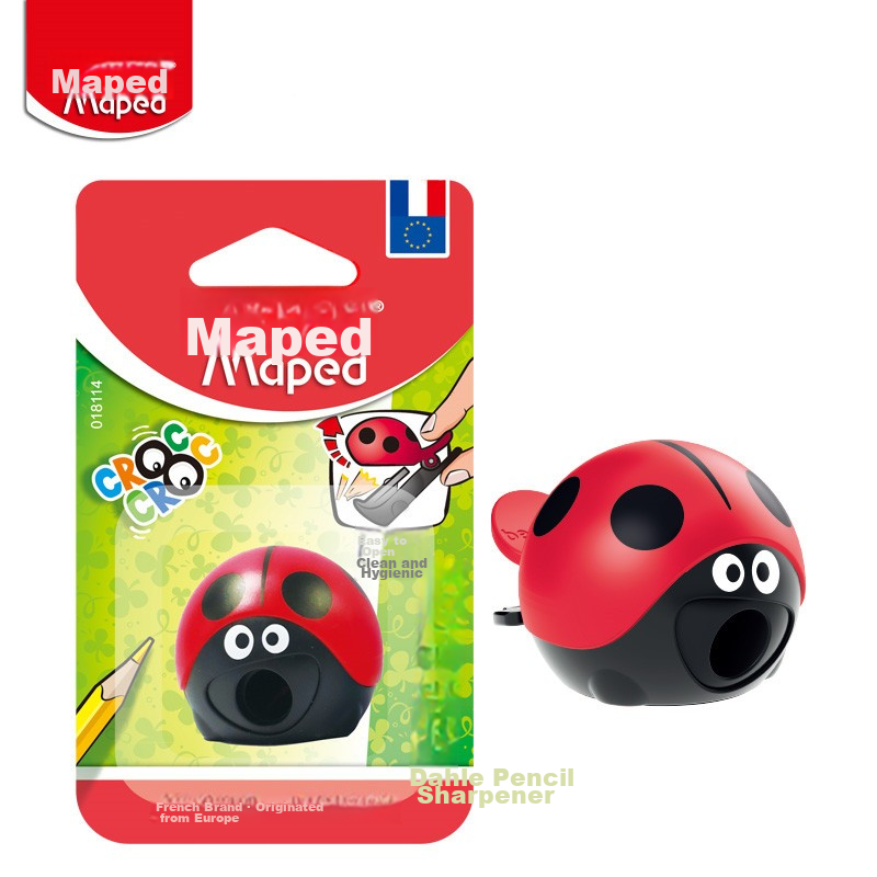 Maped Large Head Pencil Sharpener, Stylish Small Rotary Pencil Sharpener, Manual Pencil Sharpener, Creative Stationery for Children And Students, Back-To Gift 018114CH