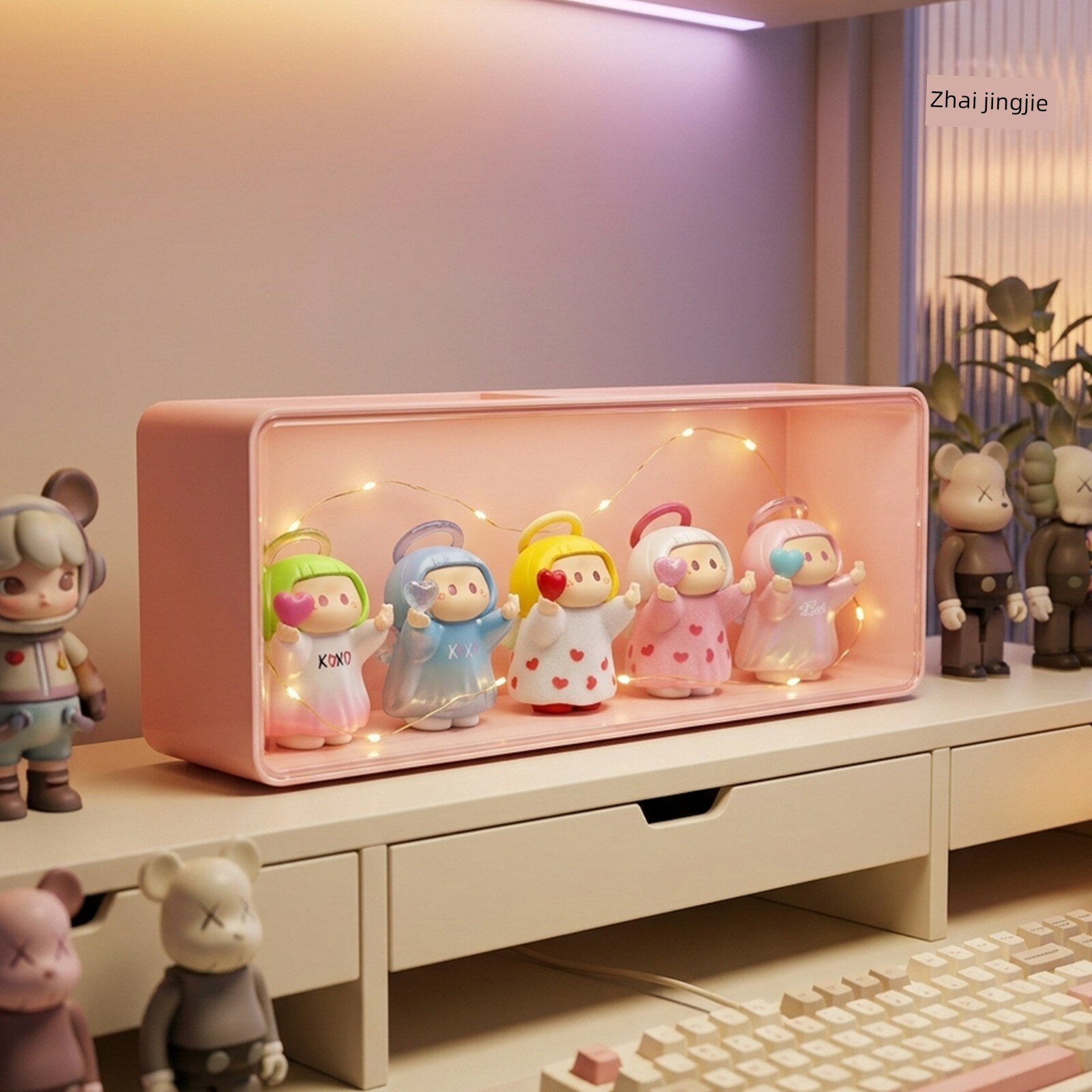 Витрина для фигурок Yoyo, милые фигурки, игрушки Miniso, демонстрационный шкаф, коробка для хранения, подставка для