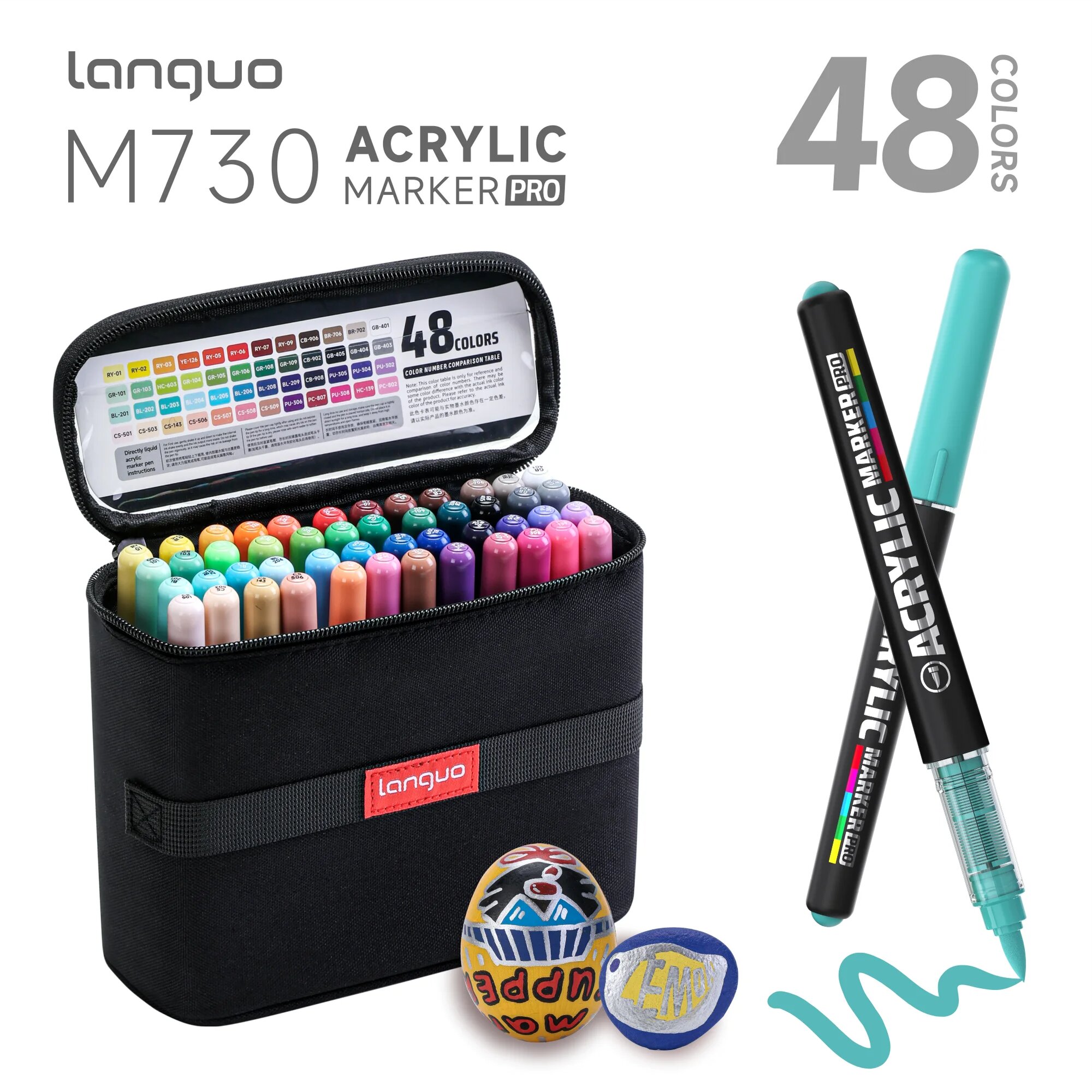 Маркеры Languo акриловые 48/72/96/192 цветов M730-48COLORS
