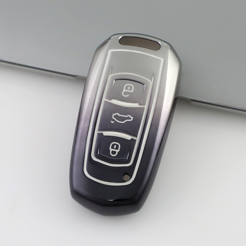 Ключевой чехол Geely в звездном сером цвете для моделей Emgrand, Geometry C, Boyue, Vision универсальная подгонка с