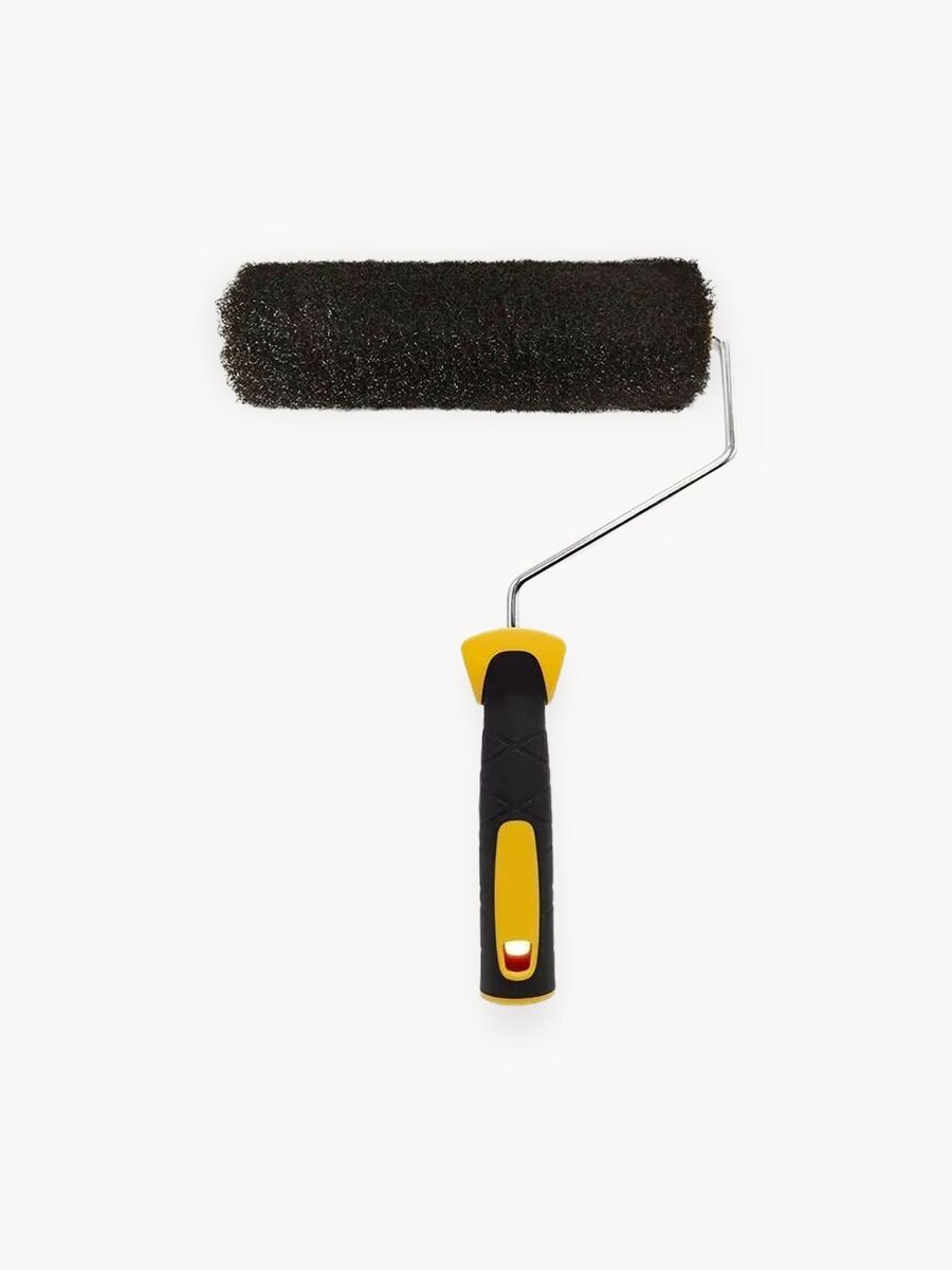 Валик для шпаклевки стен 23 см с ручкой / Валик для декоративной штукатурки